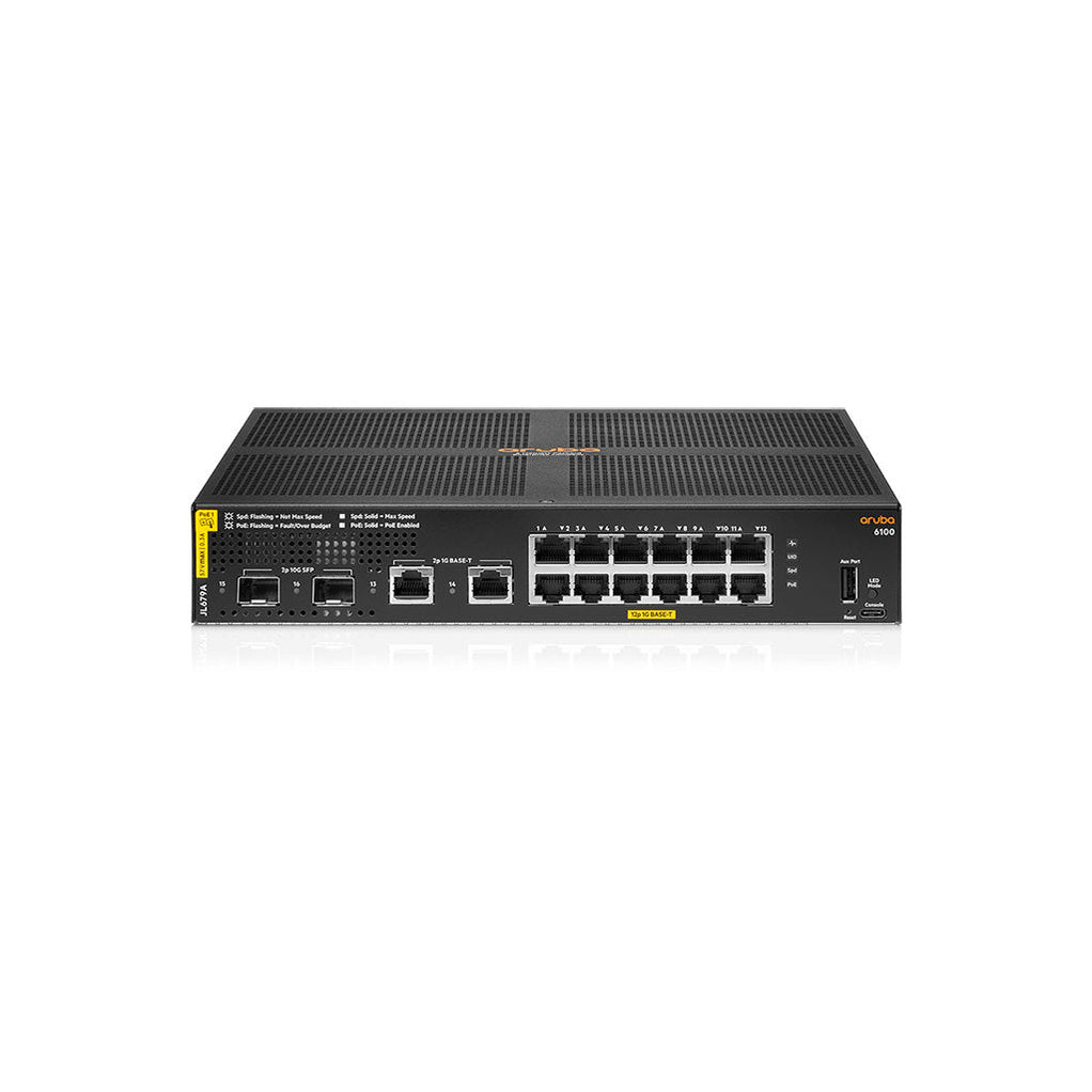[ARUBA] Aruba 6100 12G Class4 PoE 2G/2SFP+ 139W 스위치 (JL679A)— ITSNS